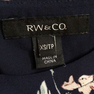 RW&CO. | Tops | Blue Top Blouse Rwco | Poshmark